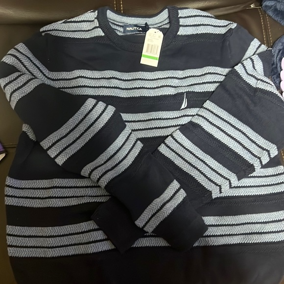 Nautica | Sweaters | Brand New Mens Stripped Nautical Sweater Large ...